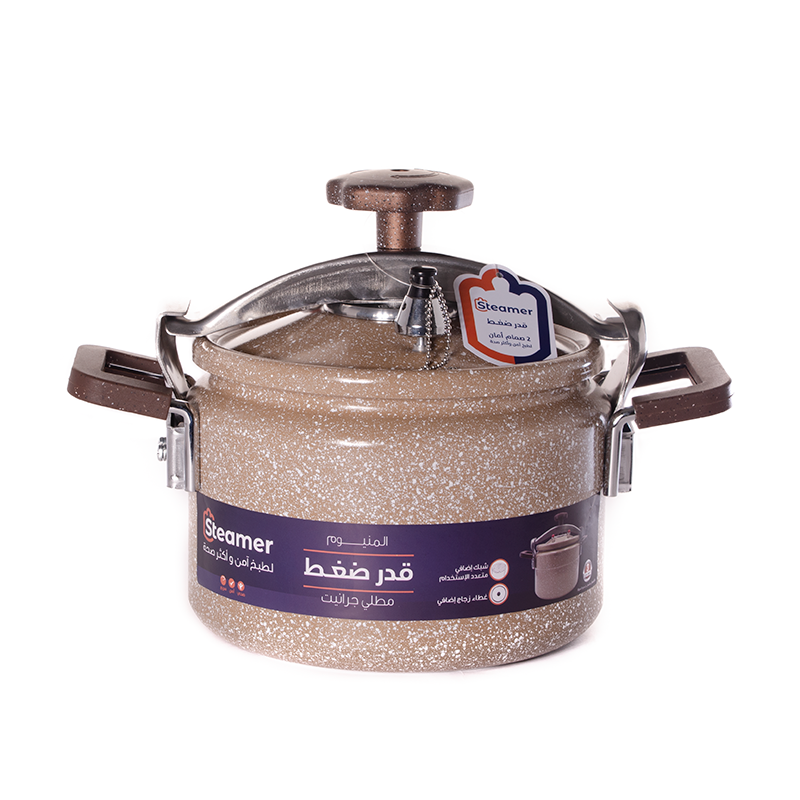 Granite Coated Steamer Pressure Cooker 5 Liter